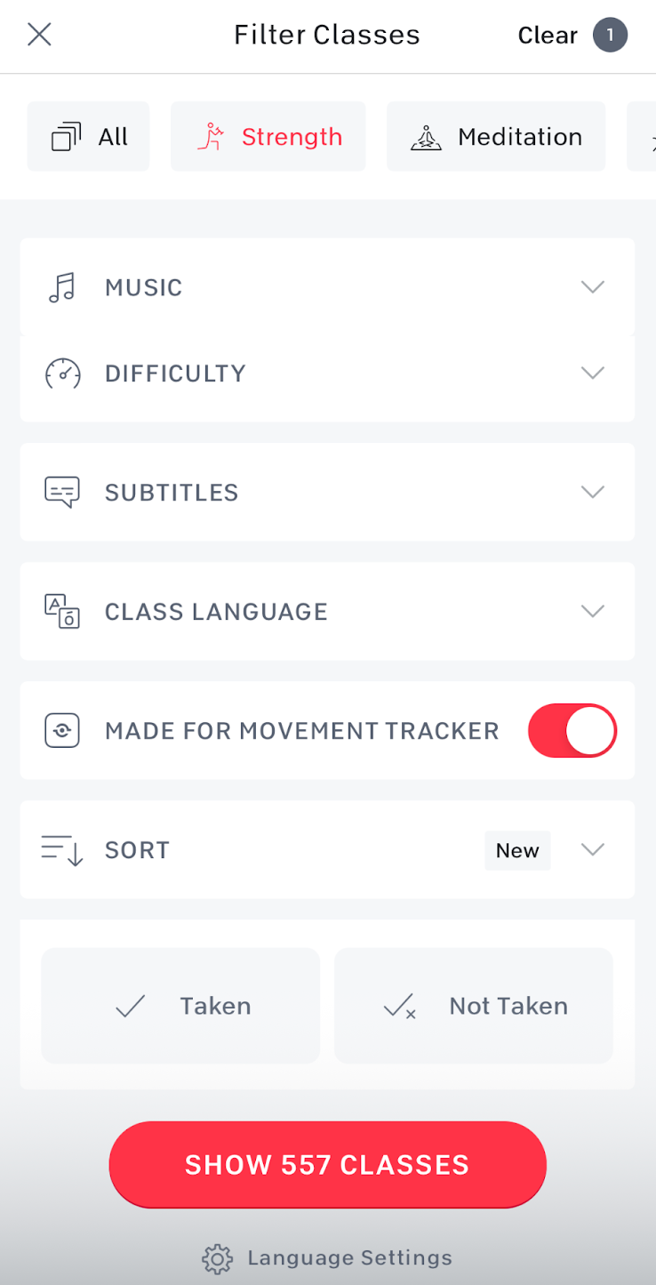 Peloton Software: How to Stack Classes on the Peloton Guide