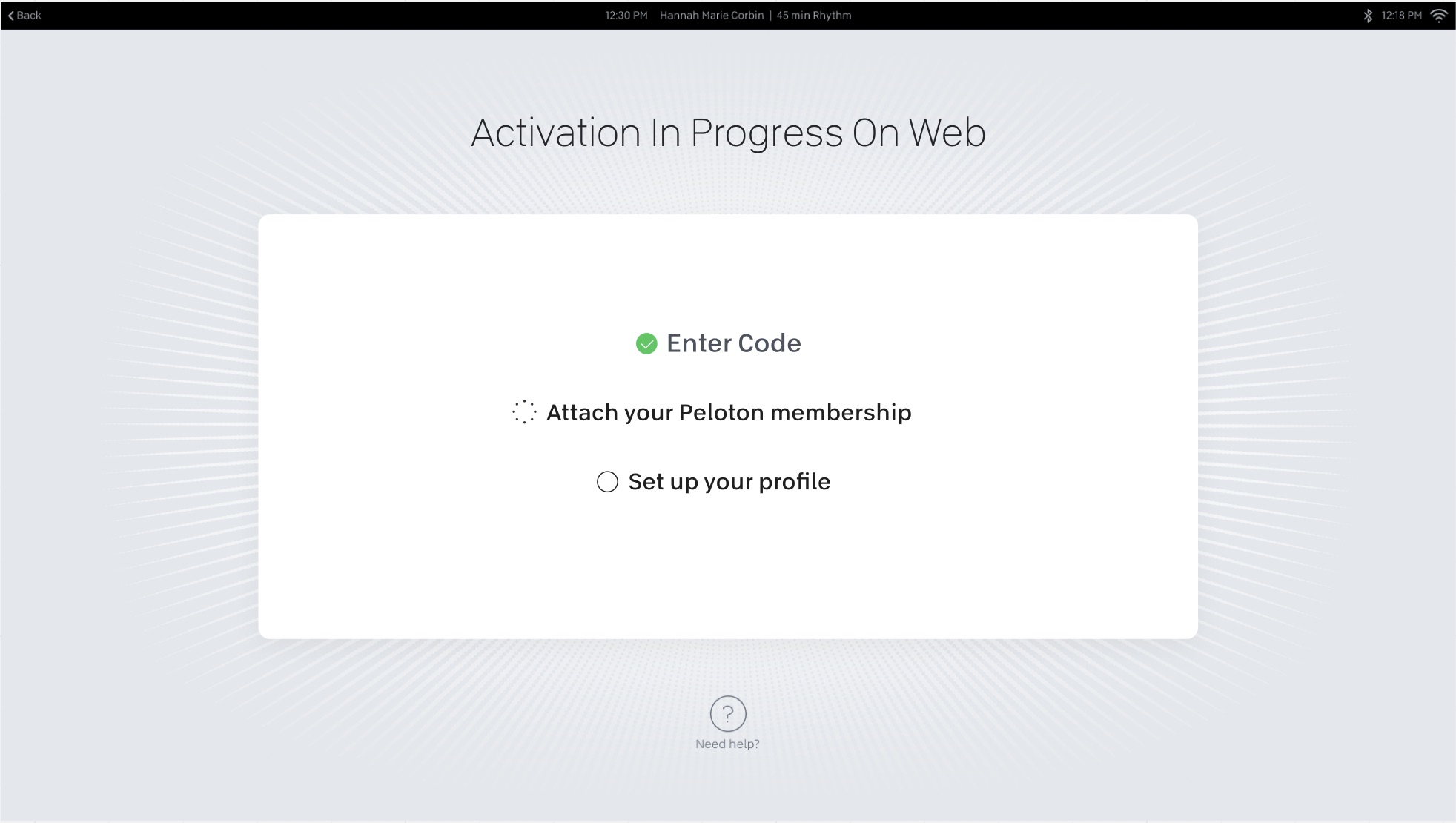 Aktiviere dein Peloton-Produkt und deine Peloton-Mitgliedschaft