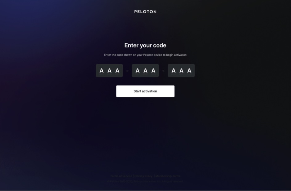 Activating Your Peloton Product and Membership