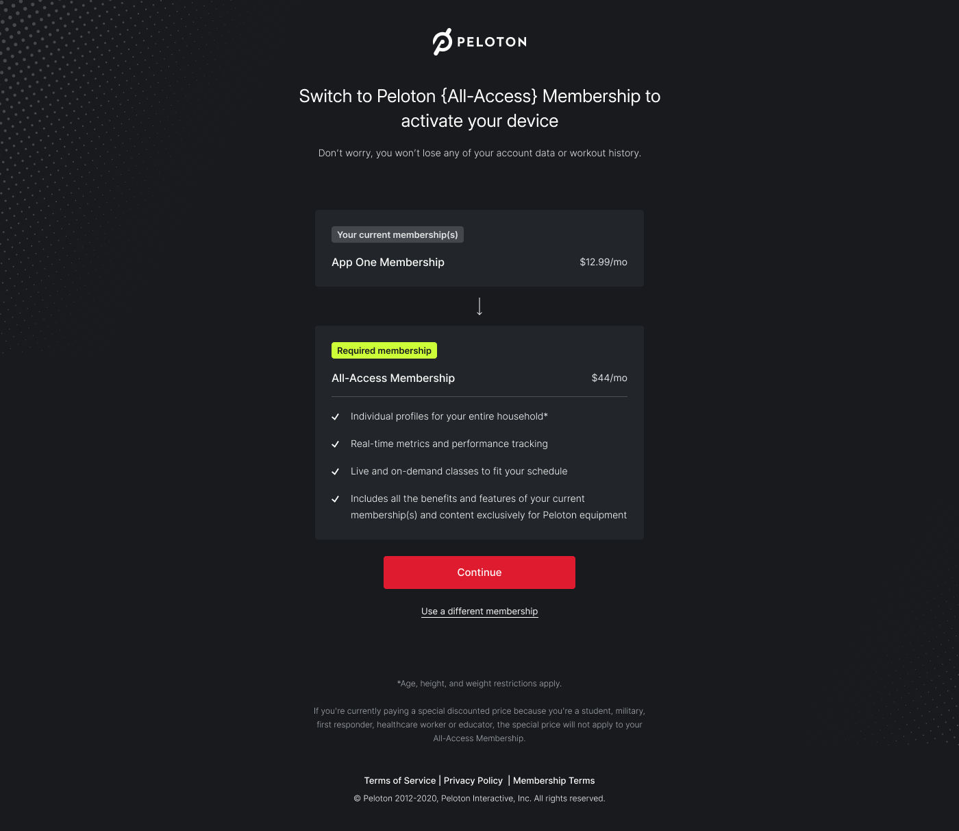 Activating Your Peloton Product and Membership