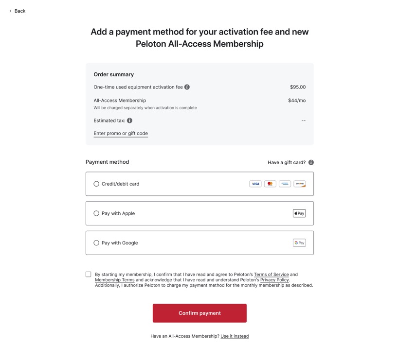 Peloton Software : How to Activate Your Peloton Product and Membership